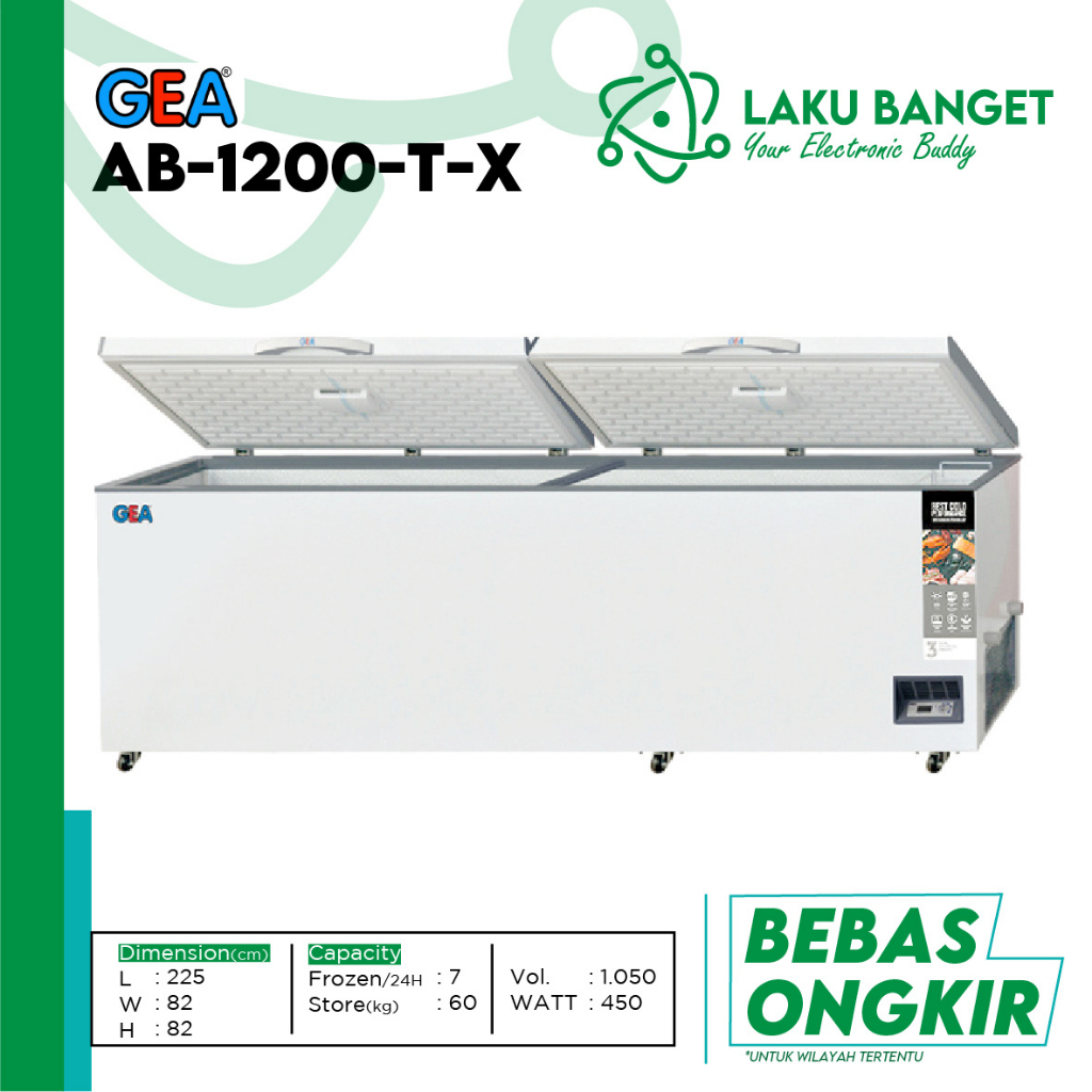 Jual GEA Chest Freezer Box 1050 Liter AB-1200-TX / Chest Freezer GEA AB ...