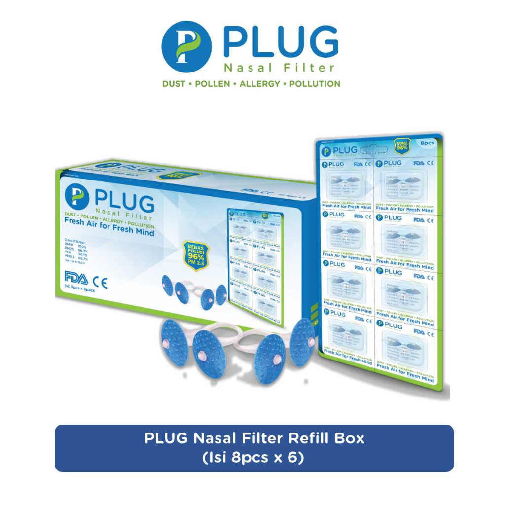 Jual PLUG Nasal Filter Refill Box (8pcs x 6Pack) | Shopee Indonesia