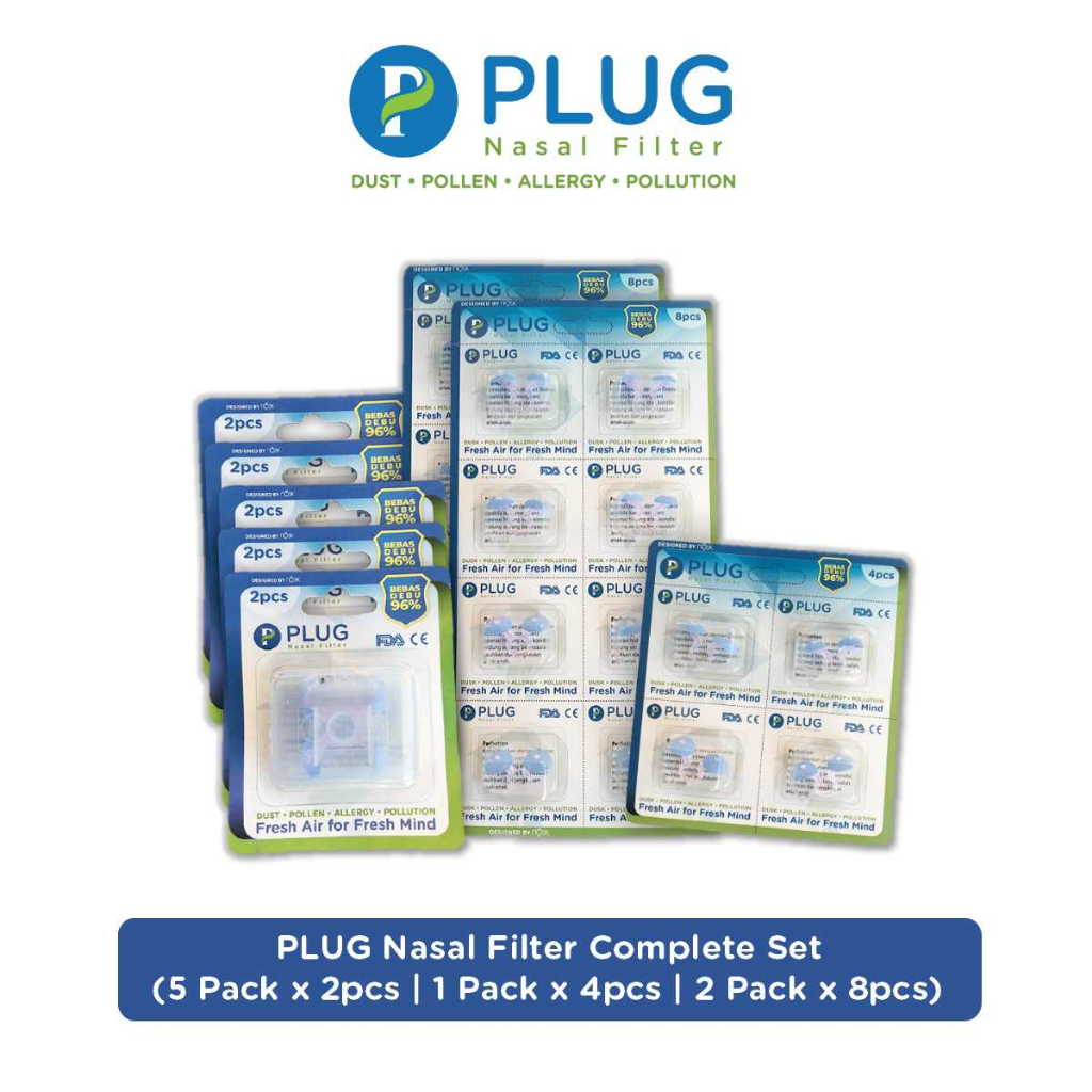 Jual PLUG Nasal Filter & Refill Value Set (5Pack x 2pcs | 1Pack x 4pcs ...