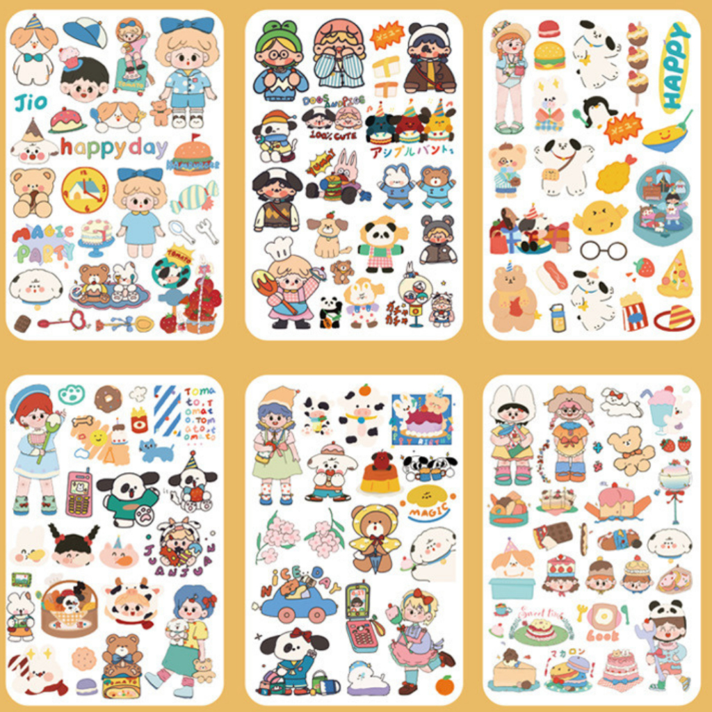 Jual [HARU] 6 sheets Fantasy Stickers Modern Style Stiker Journal ...