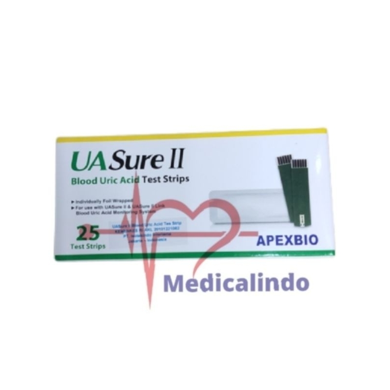 Jual Strip Asam Urat UA Sure II APEXBIO/ Uric Acid UA Sure II Refill ...