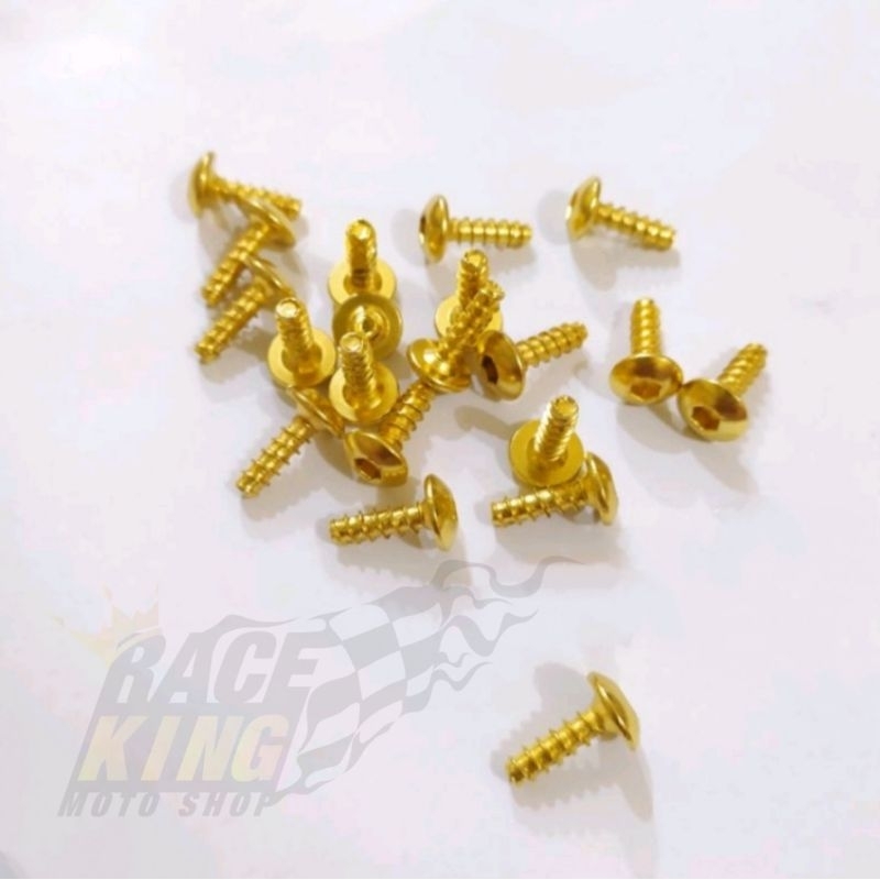 Jual Baut Body Motor YAMAHA Universal Der Racing Gold (10 biji ...