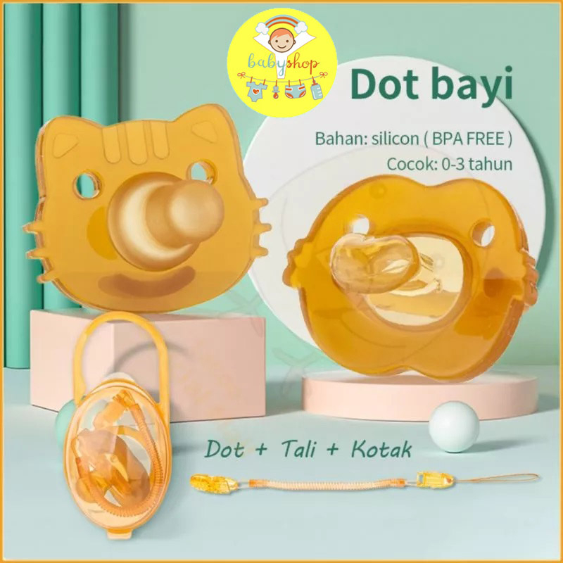 Jual Empeng Dot Bayi Set 3 in 1 dengan Rantai dan Kotak Empeng | Shopee ...