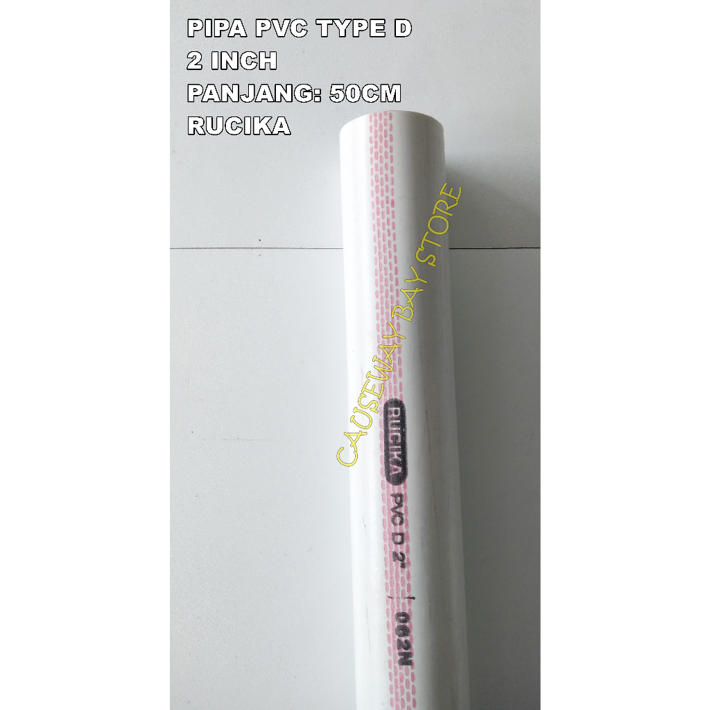 Jual PIPA PVC 2 INCH TYPE D PANJANG 50CM PUTIH RUCIKA | Shopee Indonesia