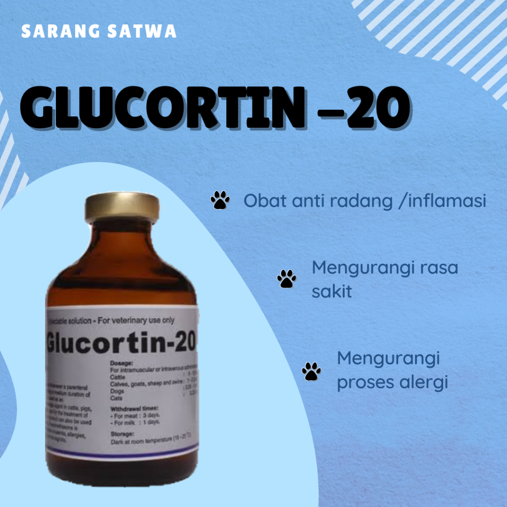 Jual GLUCORTIN-20 OBAT ANALGESIK ANTI INFLAMASI ANTI PIRETIK HEWAN SAPI ...