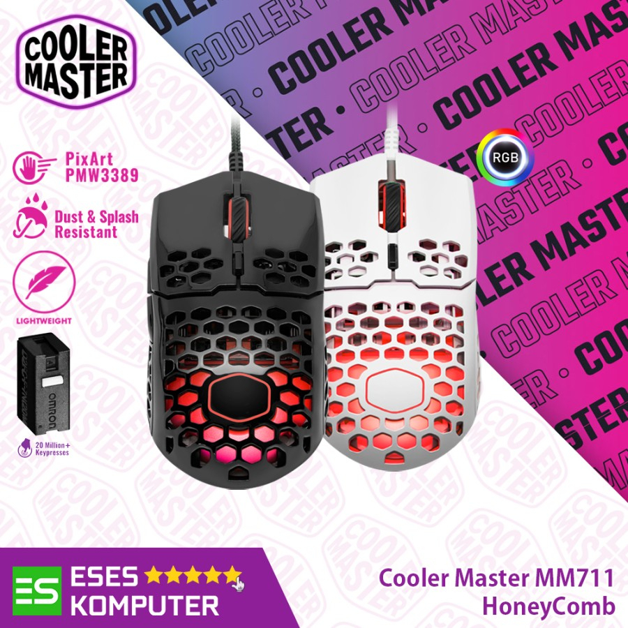 Jual Mouse Cooler Master MM711 RGB | Ultra-Lightweight Mouse Gaming ...