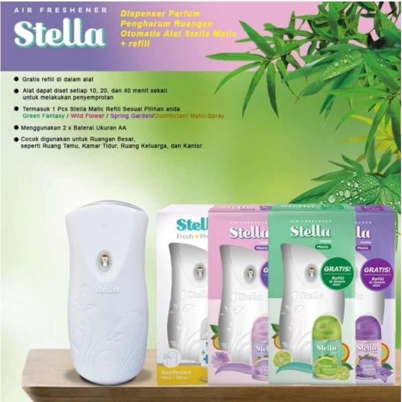 Jual Stella matic otomatis semprot spray dispenser free refill 225 ml ...