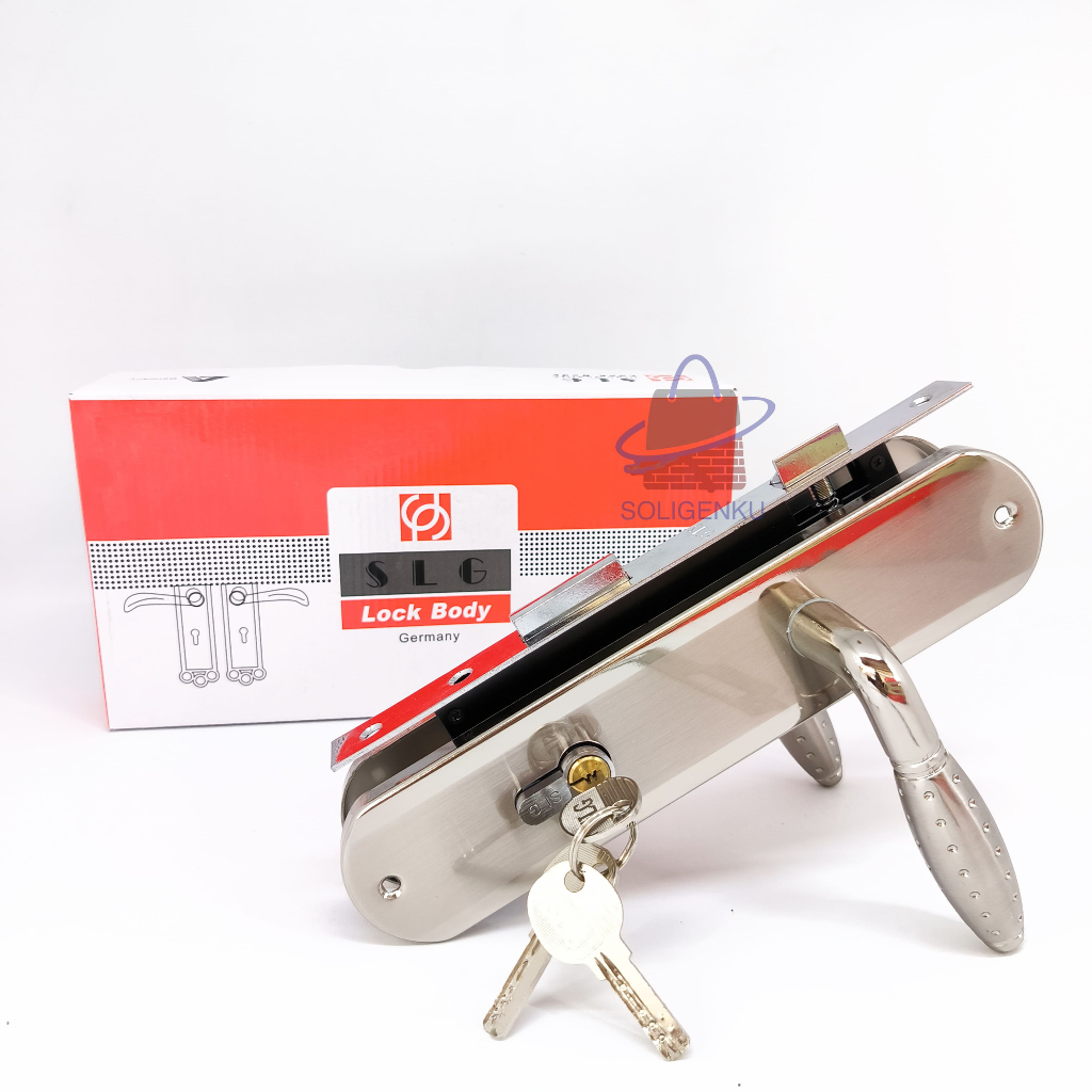Jual Handle Gagang Kunci Pintu Rumah Set Soligen Chrome L9001 Handel ...