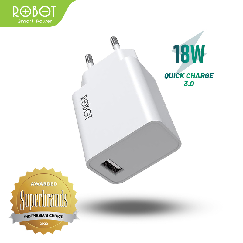 Jual ROBOT Single Port Quick Charger RT-F1 Fast Charging Original Micro ...