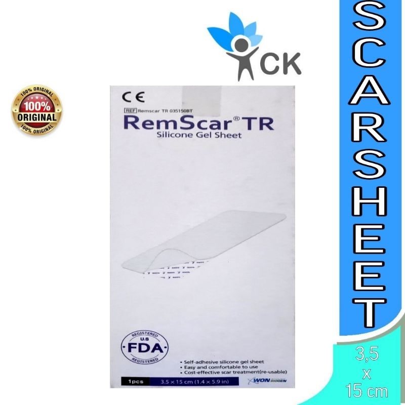 Jual RemScar® REMSCAR TR SHEET 3,5 X 15 CM silicone gel sheet ...