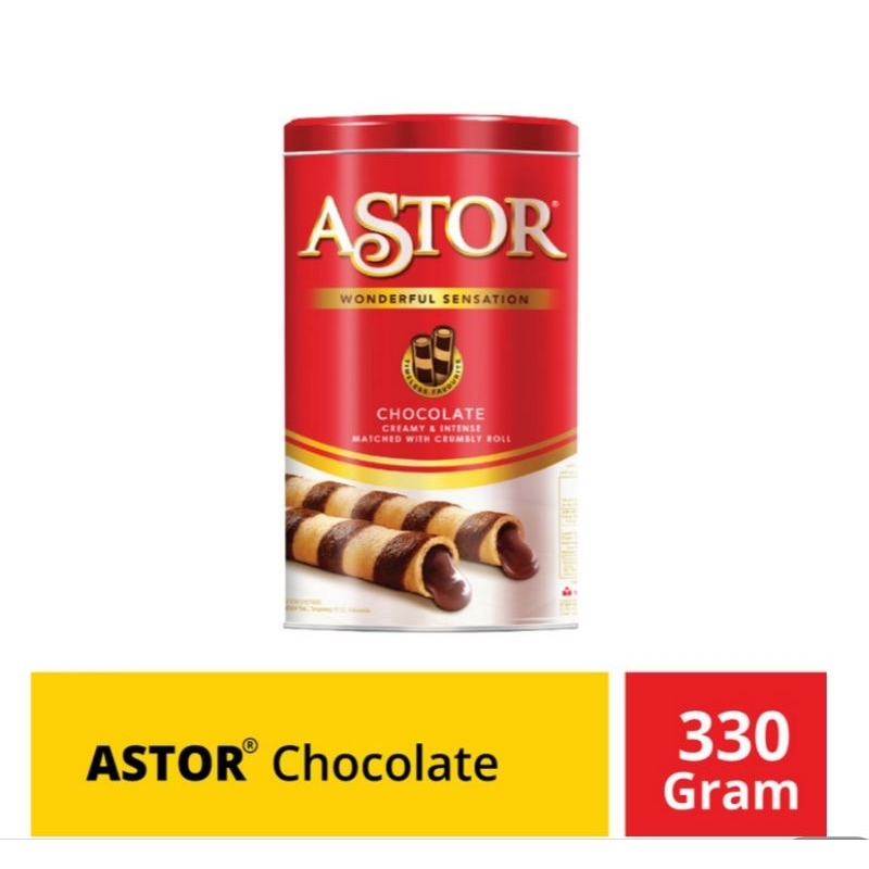 Jual ASTOR WAFER STICK DOUBLE CHOCOLATE 330 G | Shopee Indonesia