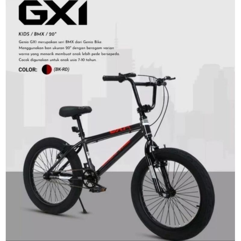 Jual SEPEDA ANAK BMX 20 INCH GENIO GX 01 / 02 GX01 GX02 MURAH ASLI ORIGINAL BY UNITED BIKE COCOK ...