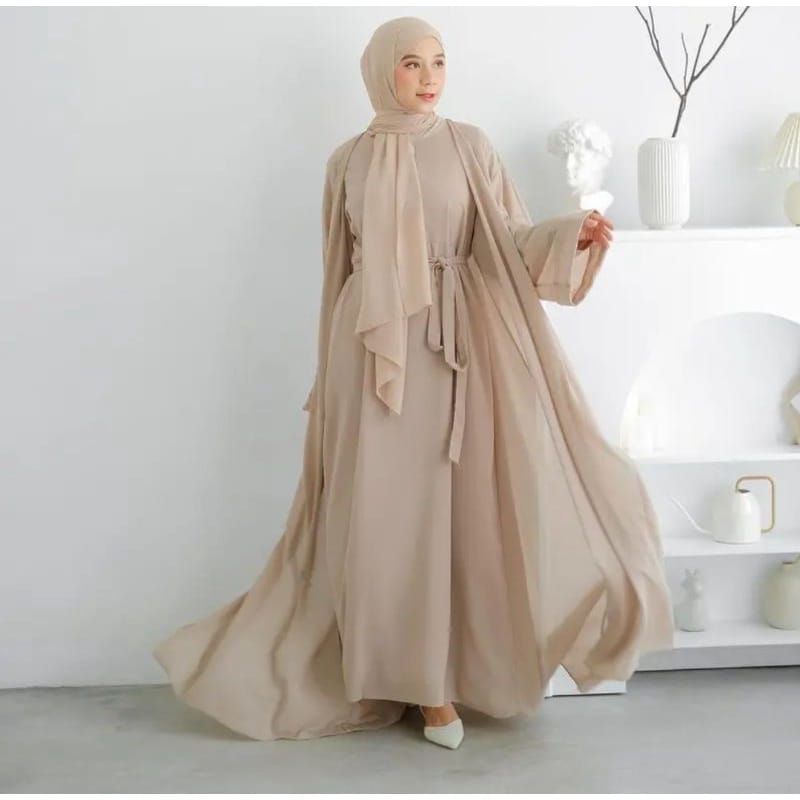 Jual Abaya Turki OUTER INER SET ABAYA SAR'I ABAYA SET OUTER VIRAL ...