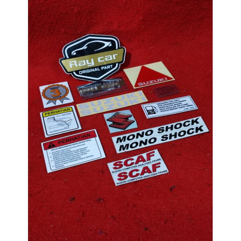Jual STICKER RANGKA LABEL SATU SET STICKER PERHATIAN SATRIA HIU LSCM ...