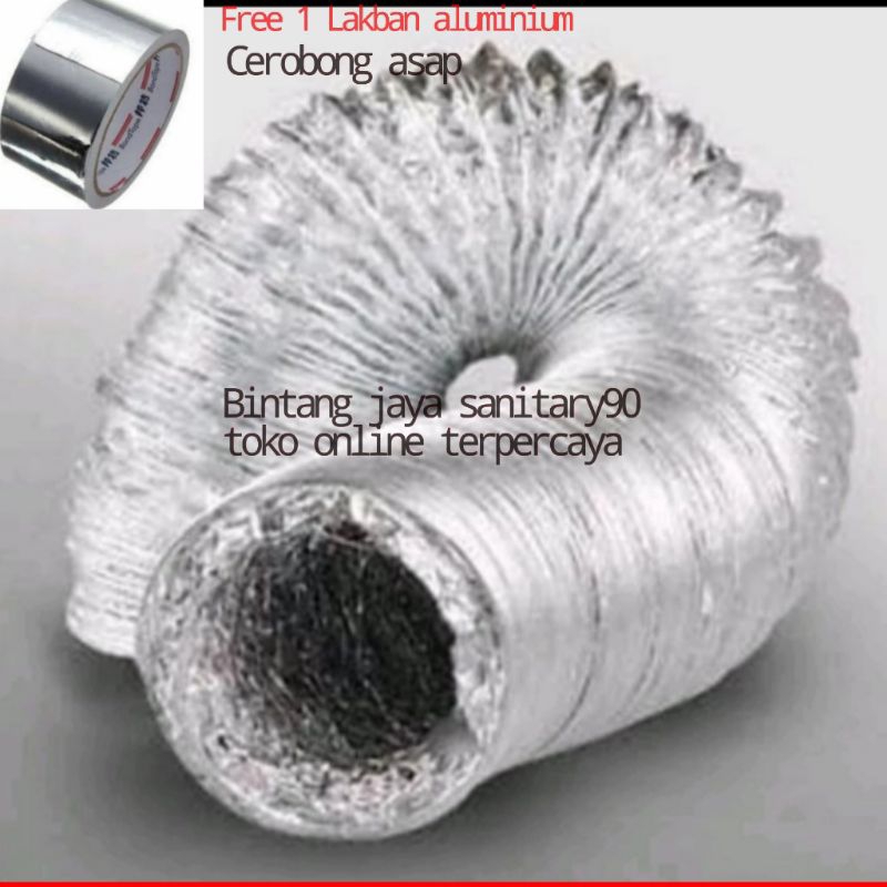Jual Cerobong asap 10 Inchi/Flexible cerobong asap exhaust 10 meter ...