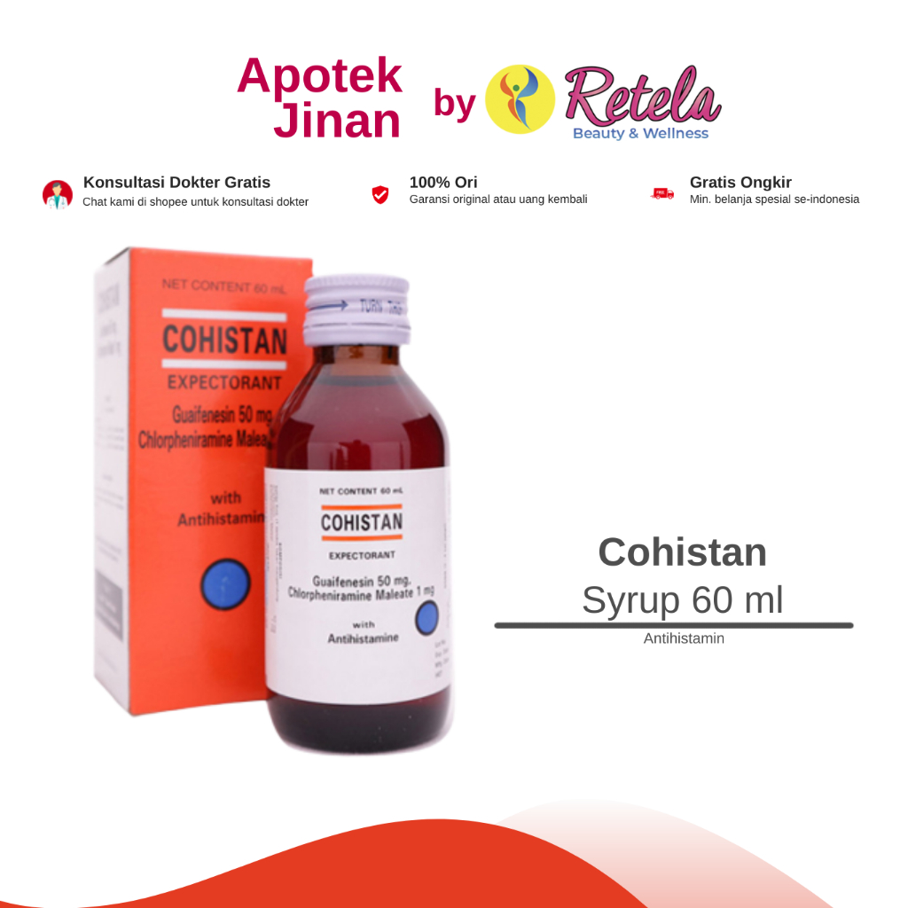 Jual COHISTAN EXPECTORANT SYRUP 60ML | Shopee Indonesia
