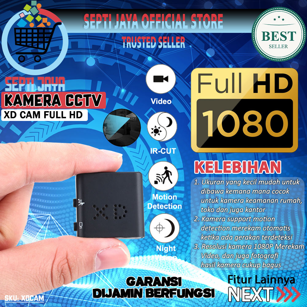 Jual Spy IP Camera Ultra Small XD Mini Cam IR CUT Micro Kamera No WiFi ...
