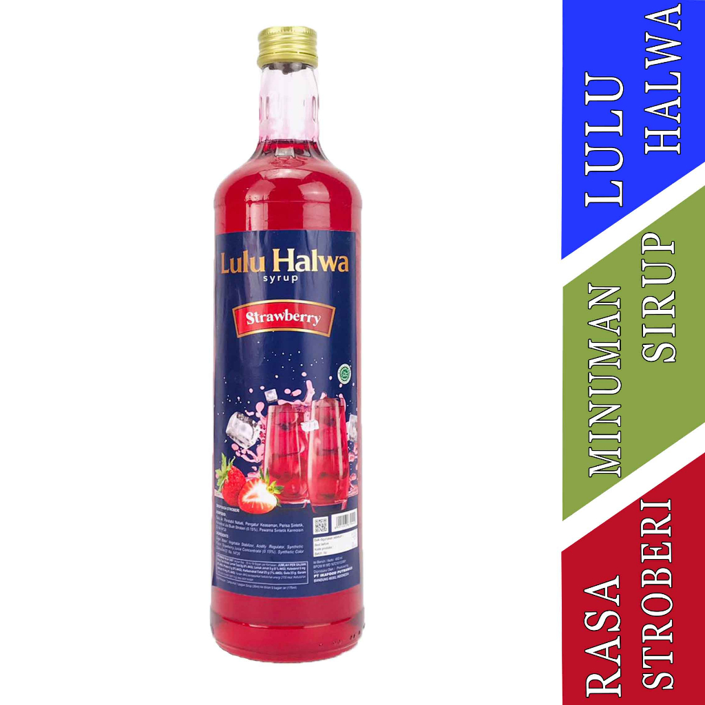 Jual Sirup Rasa Strawberry- Lulu Halwa- Minuman Sirup- 650ml | Shopee ...