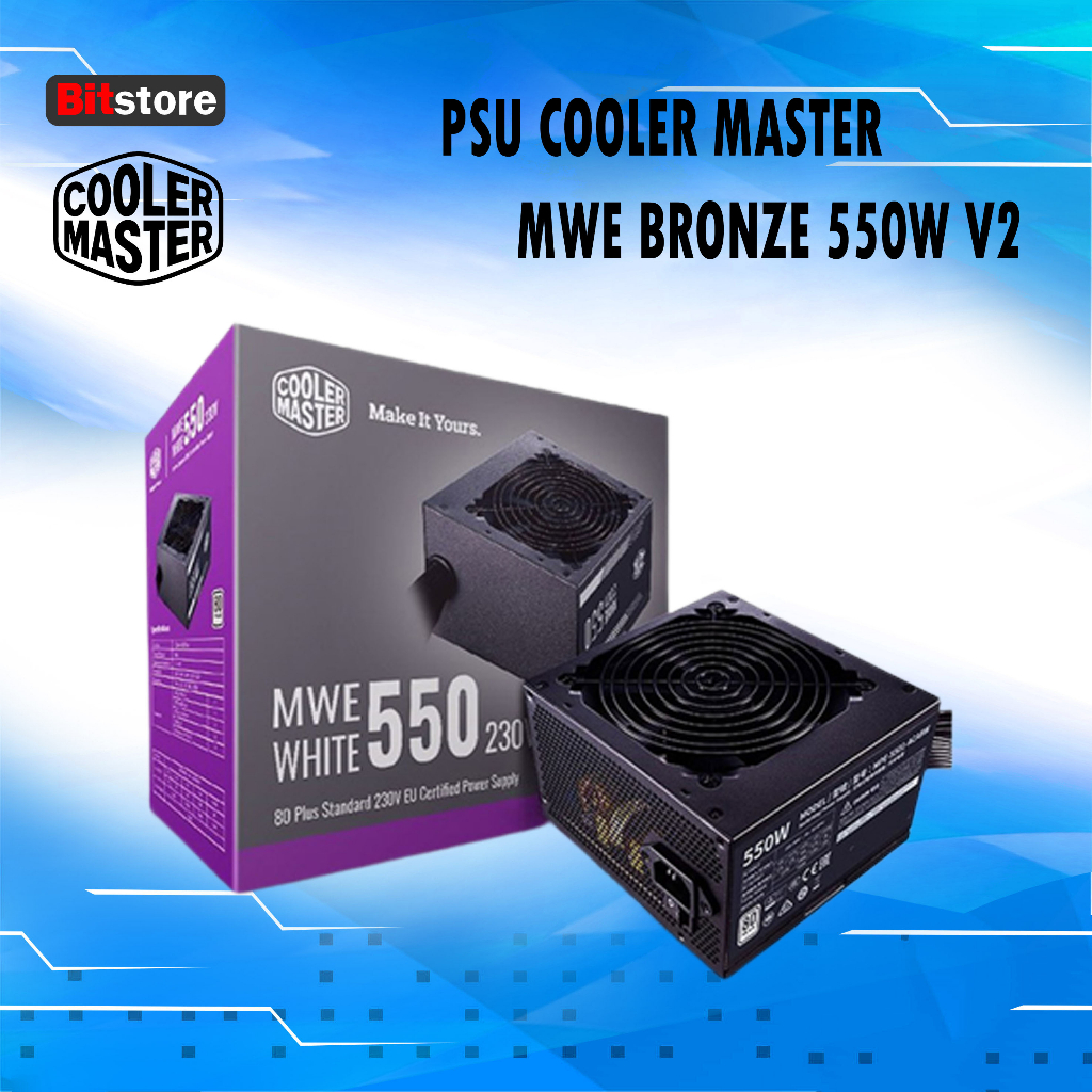 Jual Power Supply PSU Cooler Master MWE 550W V2 Bronze 550 WATT 80 ...
