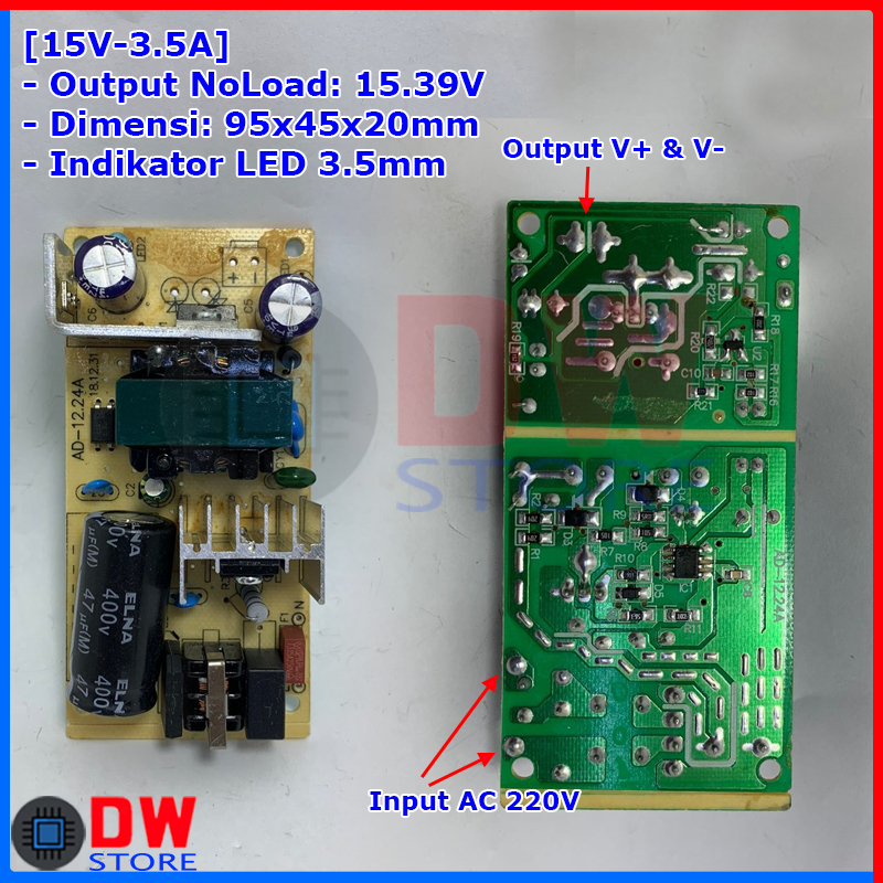Jual PCB Modul Power Supply Adaptor 5V 9V 12V 15V 1A 1.5A 2A 3A 3.5A 4A ...