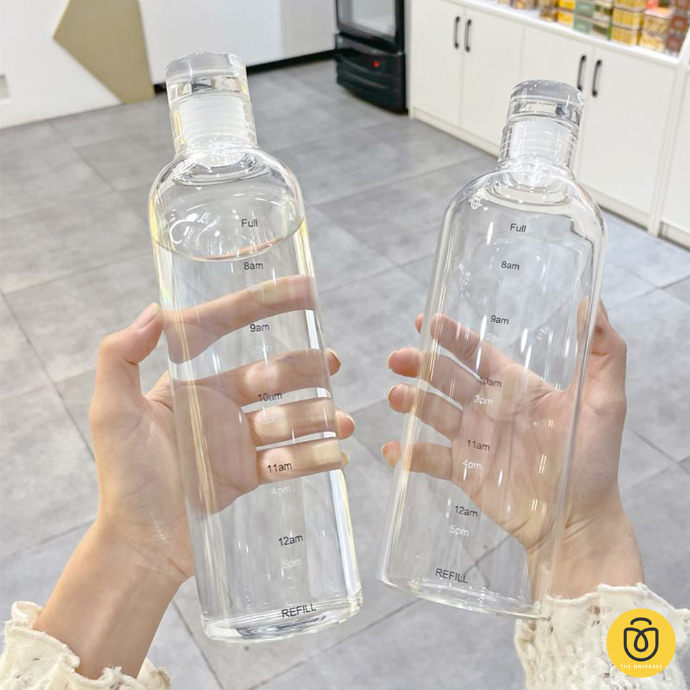 Jual Glass Drinking Bottle Water Botol Minum Kaca Transparan Aesthetic ...