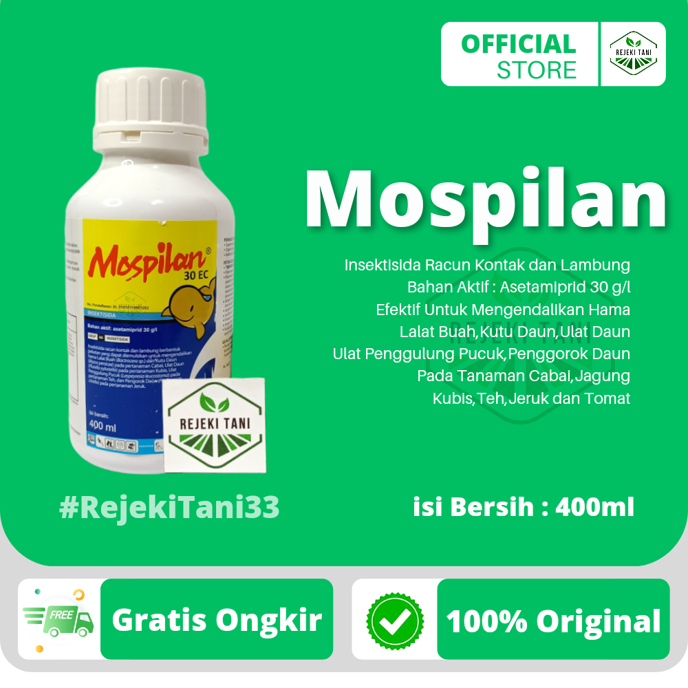 Jual Insektisida Mospilan 30 EC 400ml Racun Kontak dan Lambung Pembasmi Lalat Buah Kutu Kebul ...