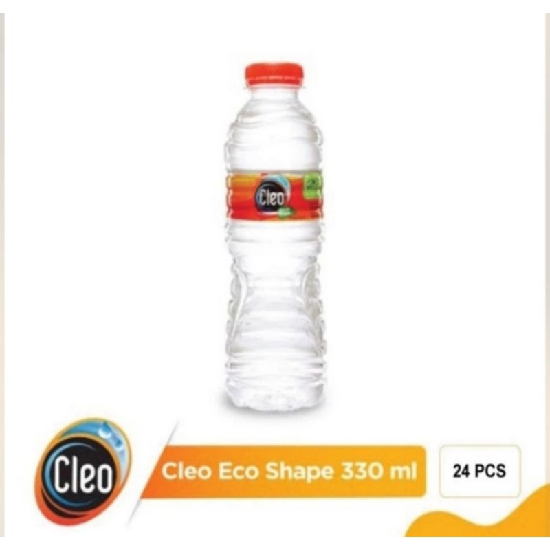 Jual Air Murni Botol Cleo Eco Shape 330 ml | Pure water 330ml | Shopee ...