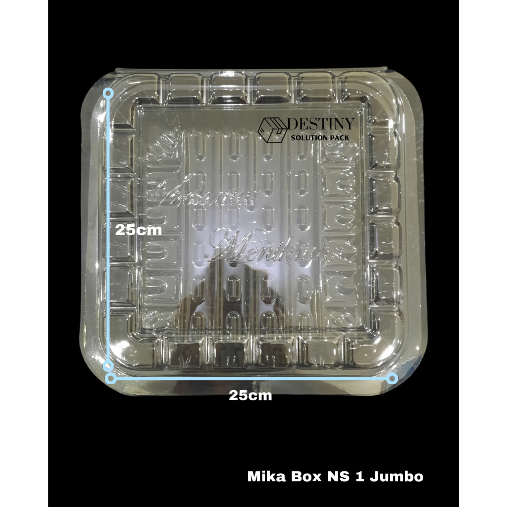 Jual Plastik Mika Box Kue / Makanan / Snack NS 1 Jumbo (50pcs) | Shopee ...
