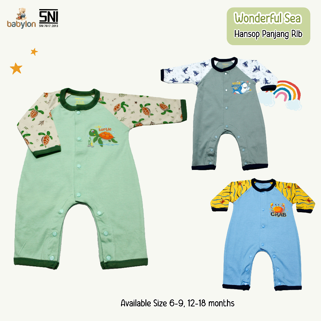 Jual Hansop Panjang Rib Bayi Premium 100% Cotton (1Pcs) (NB-SML ...