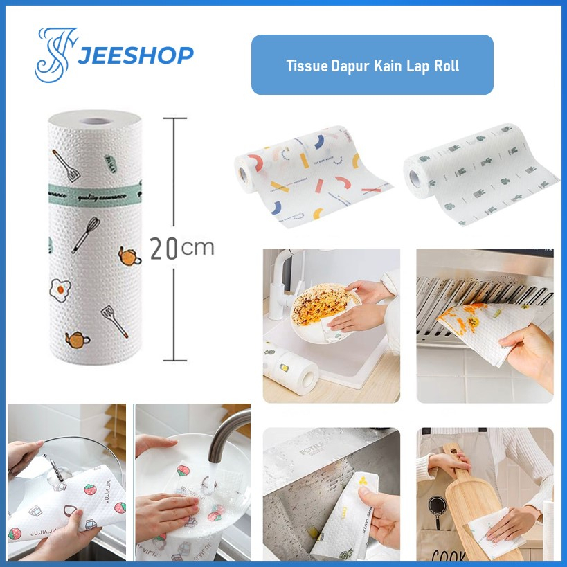 Jual Kain Lap Dapur Tisu Roll Motif Kain Lap Tissue Anti Minyak ...