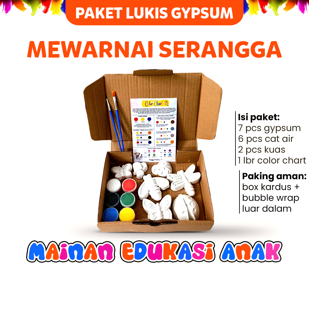 Jual Mainan Edukasi Anak Paket Melukis Mewarnai Patung Gipsum Set Alat ...