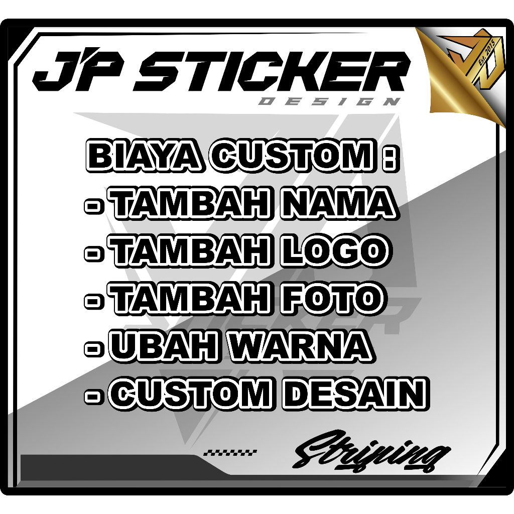 Jual Sticker Striping Decal desain suka- suka Bebas Custom Stiker ...