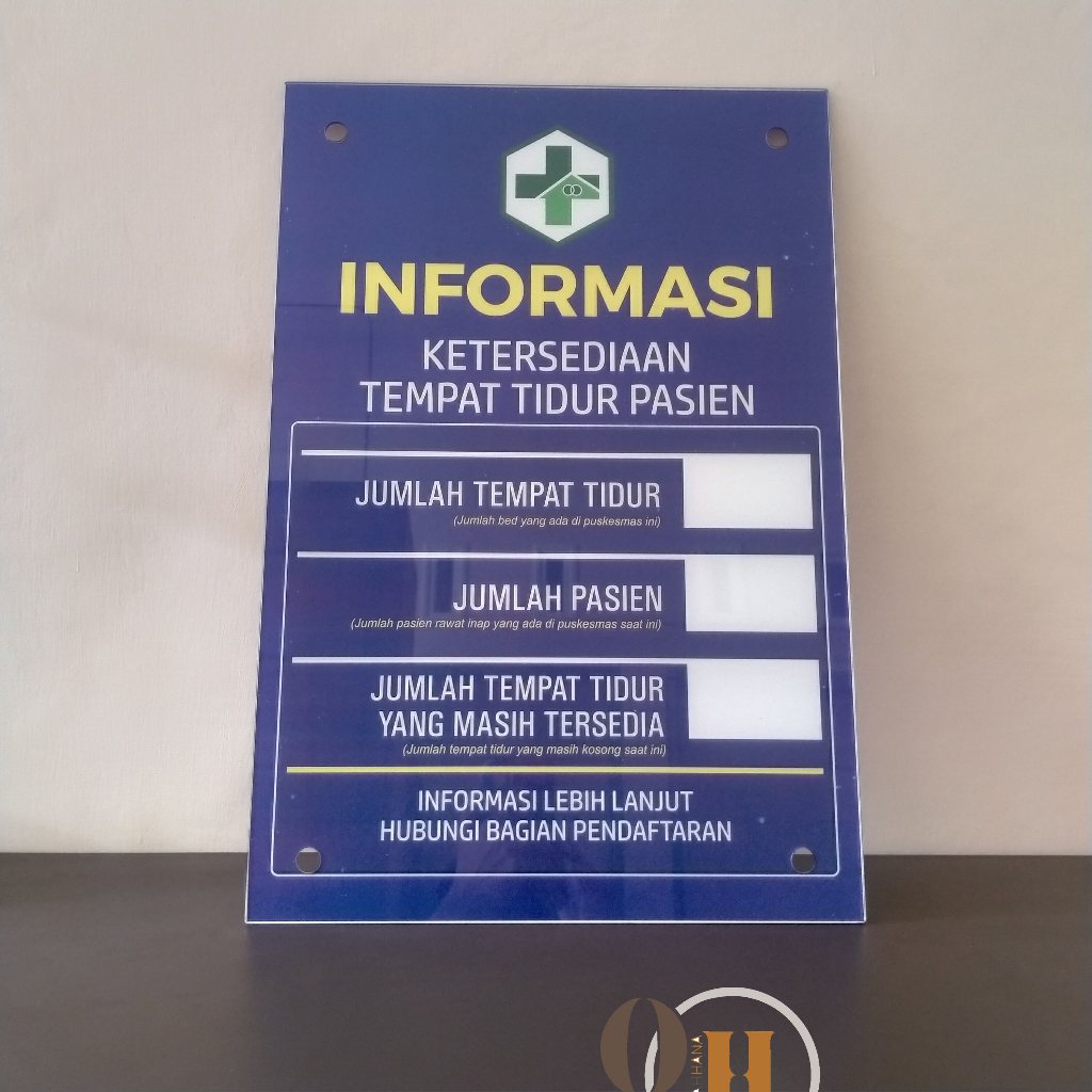 Jual Informasi Tempat Tidur Pasien - Akrilik Ketersediaan Tempat Tidur ...
