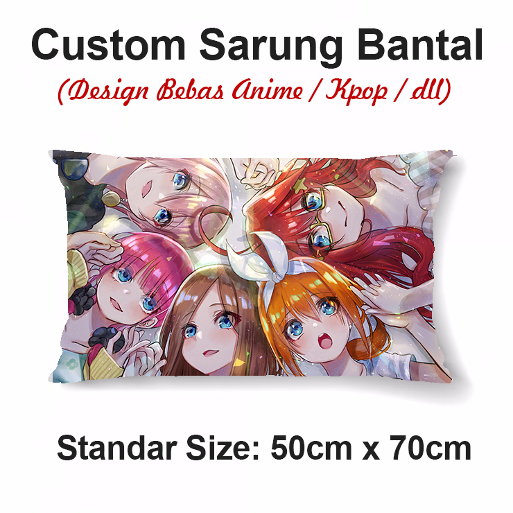 Jual Sarung Bantal Bisa Custom Design Bebas / Bantal Anime / Bantal ...