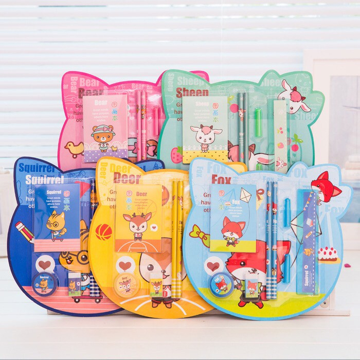 Jual J804 Set Alat Tulis Anak Set Lengkap Alat Tulis Lucu Souvenir ...