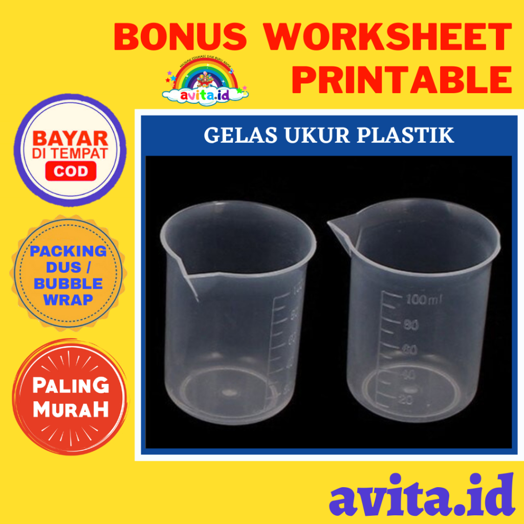 Jual avita.id Gelas Ukur 100ML / Gelas Takar 100ML / Gelas Takaran 100 ...