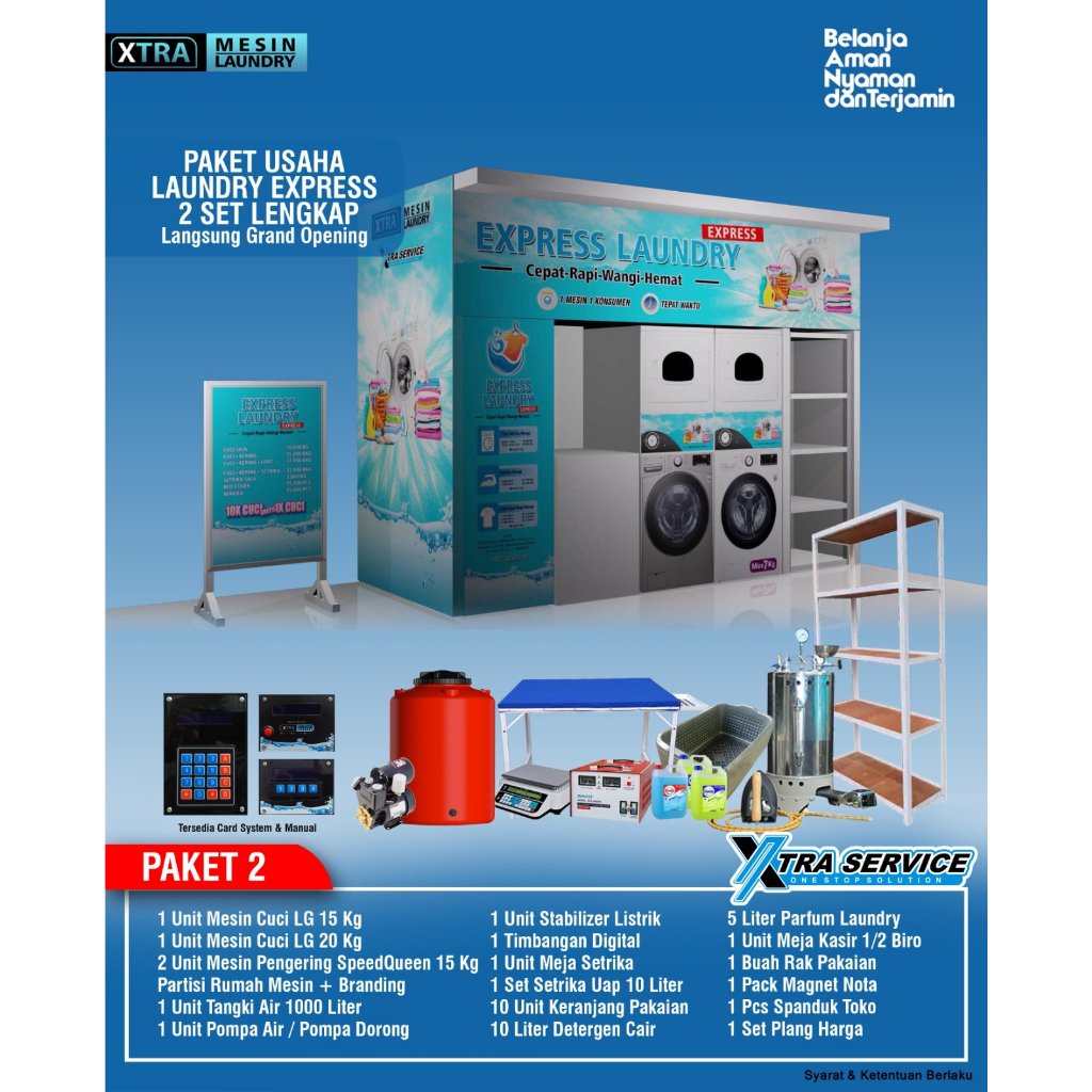 Jual Paket 2 ( Mesin Laundry Express ) | Shopee Indonesia