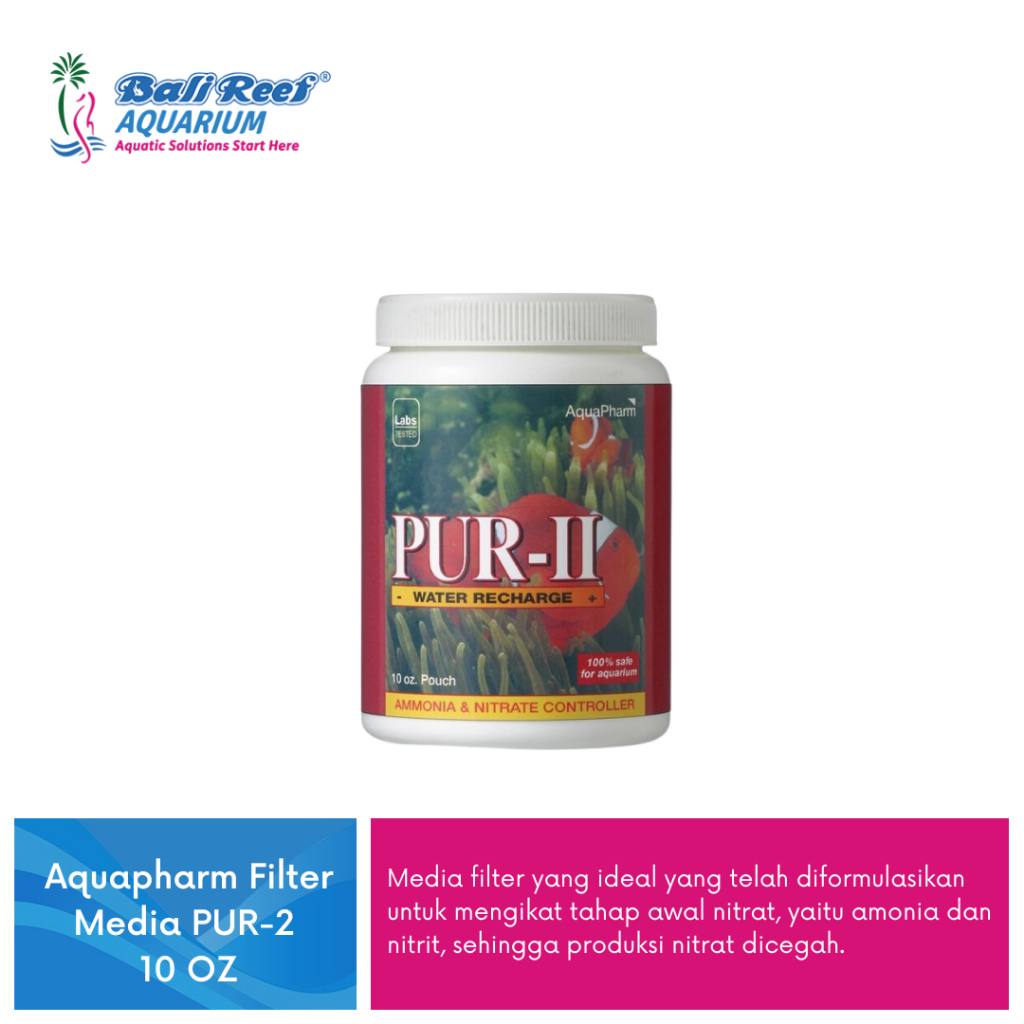 Jual Penurun Kadar Nitrat Dan Amonia Aquarium Laut Aquapharm Pur II 10 ...