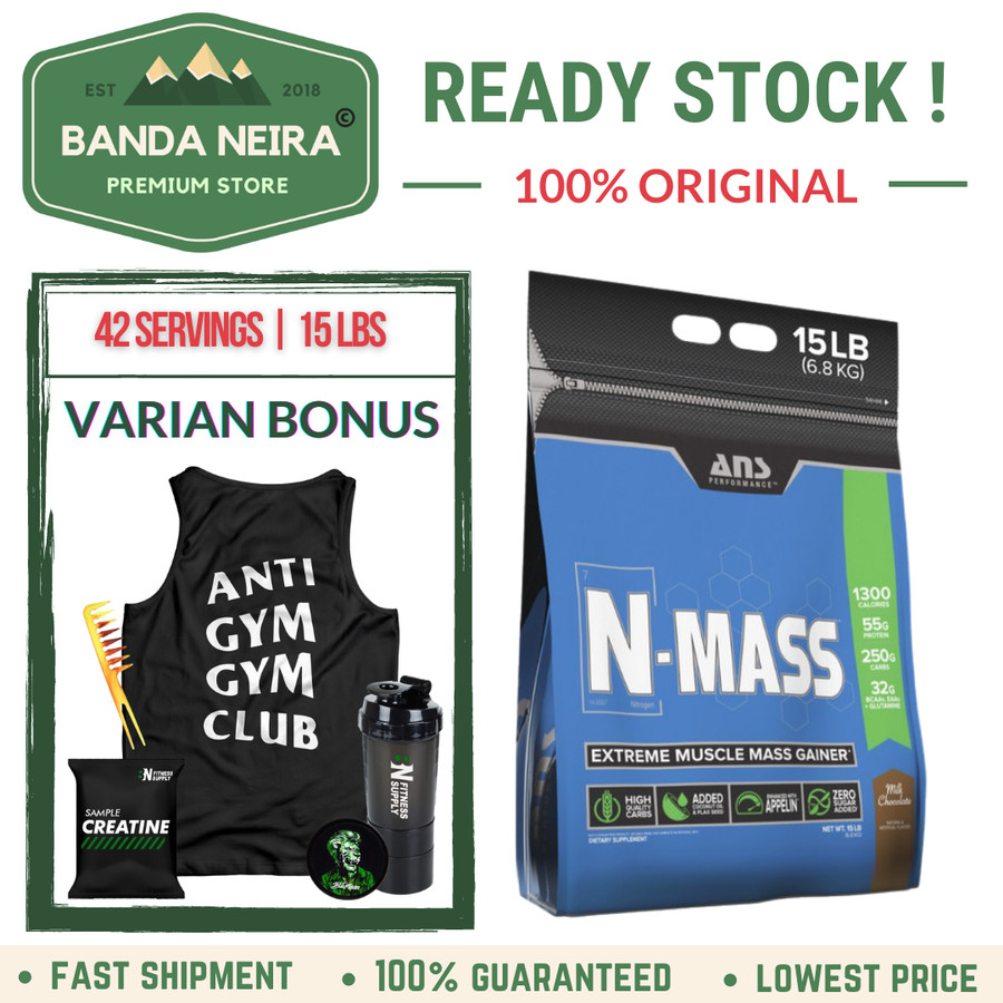 Jual ANS PERFORMANCE N-MASS N MASS NMASS Gainer Protein | 15 LBS | 42 ...