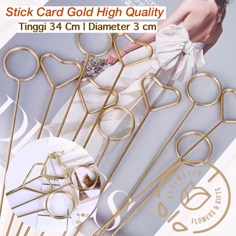 Jual [10 Pcs] Stick Card Metal Round Import Premium | Greeting Card ...