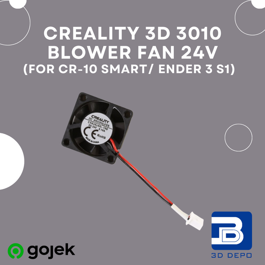 Jual Creality 3D 3010 Blower Fan 24V for CR-10 Smart/ Ender 3 S1 ...