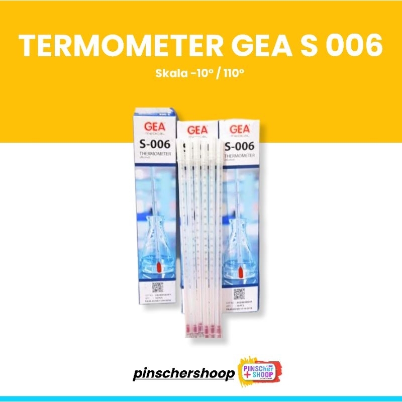 Jual TERMOMETER GEA S - 006 SKALA (-10 / 150°) Untuk Praktek Lab ...