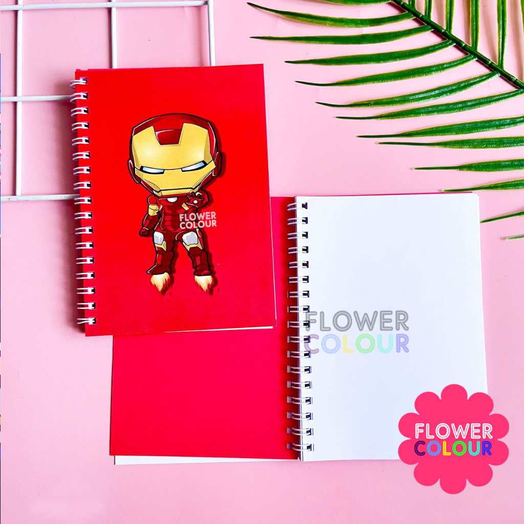 Jual BUKU NOTES SUPERHERO | NOTEBOOK SPIDERMAN IRON MAN CAPTAIN AMERICA ...