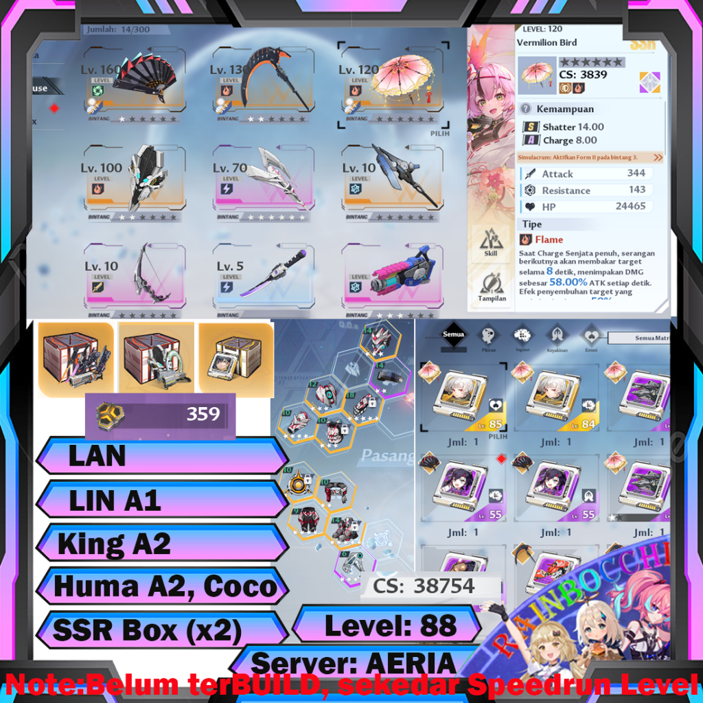 Jual FEI SE / FEISE / ANNABELLA / LIU HUO / LAN Akun Tof Tower of ...