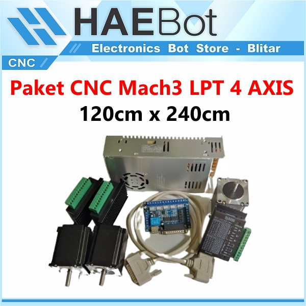 Jual [HAEBOT] Paket CNC Mach3 LPT Set 3 Breakout Pararel TB6600 Nema 23 ...