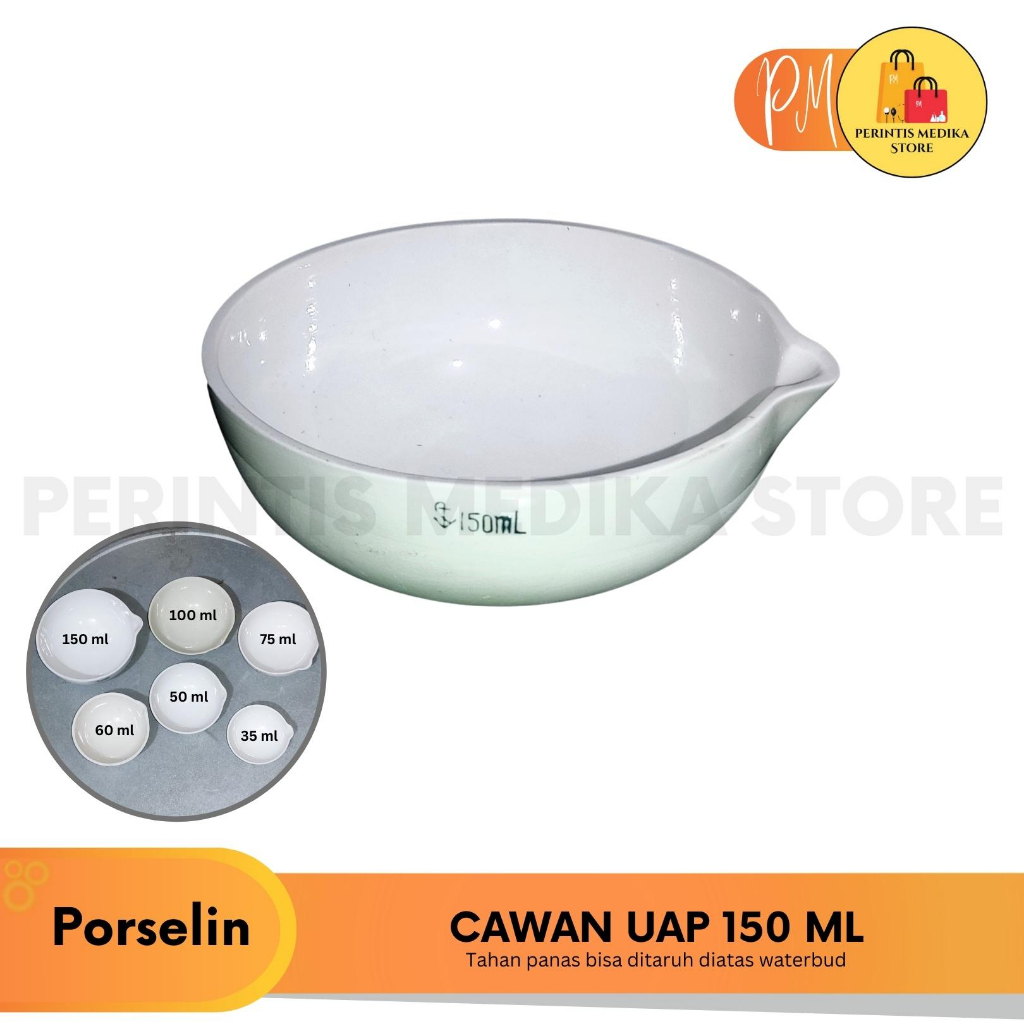 Jual Cawan Uap 150ml l Cawan Porselin 150ml - Cawan Penguap Porceline ...