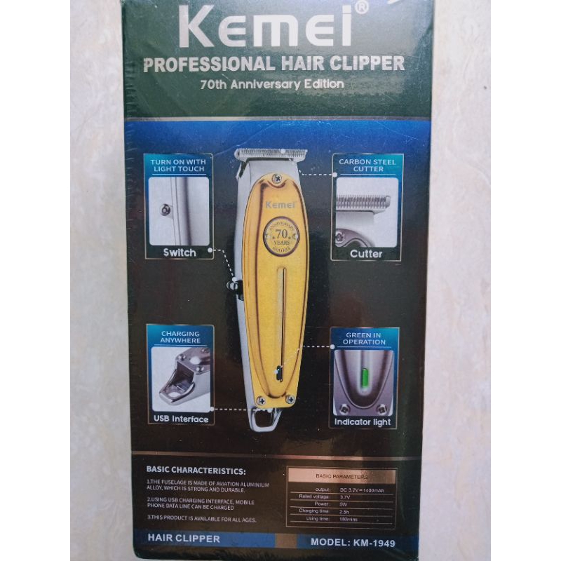 Jual ALAT CUKUR RAMBUT KEMEI KM -1949 BODY METALS ORIGINAL | Shopee Indonesia