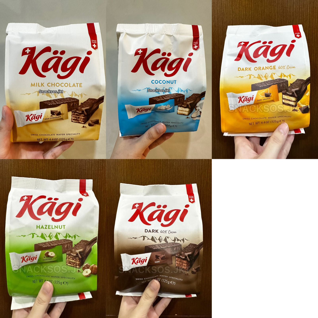 Jual KAGI MINI BAG SWISS CHOCOLATE WAFER DARK ORANGE / HAZELNUT / DARK ...