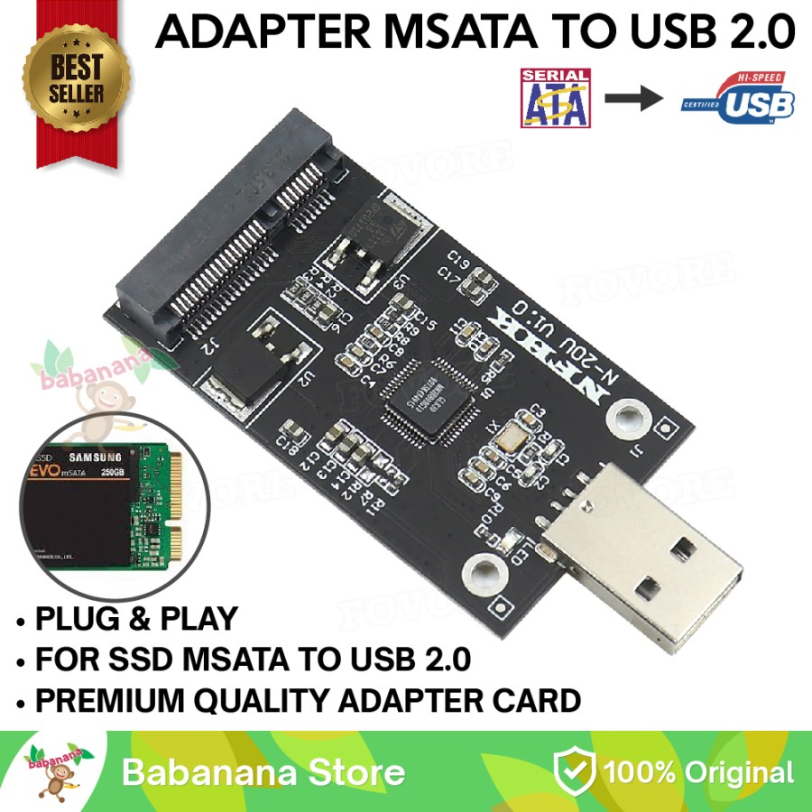 Jual MSATA SSD TO USB 2.0 CARD HUB M.SATA ADAPTER CONVERTER HDD PC ...