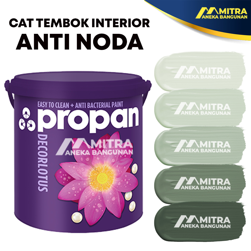 Jual CAT TEMBOK PROPAN DECORLOTUS 2,5 LITER / ANTI NODA / SAGE GREEN ...